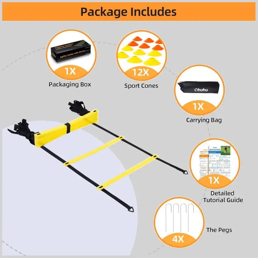 Agility Ladder with Disc Cones - NeuroFiT Connections