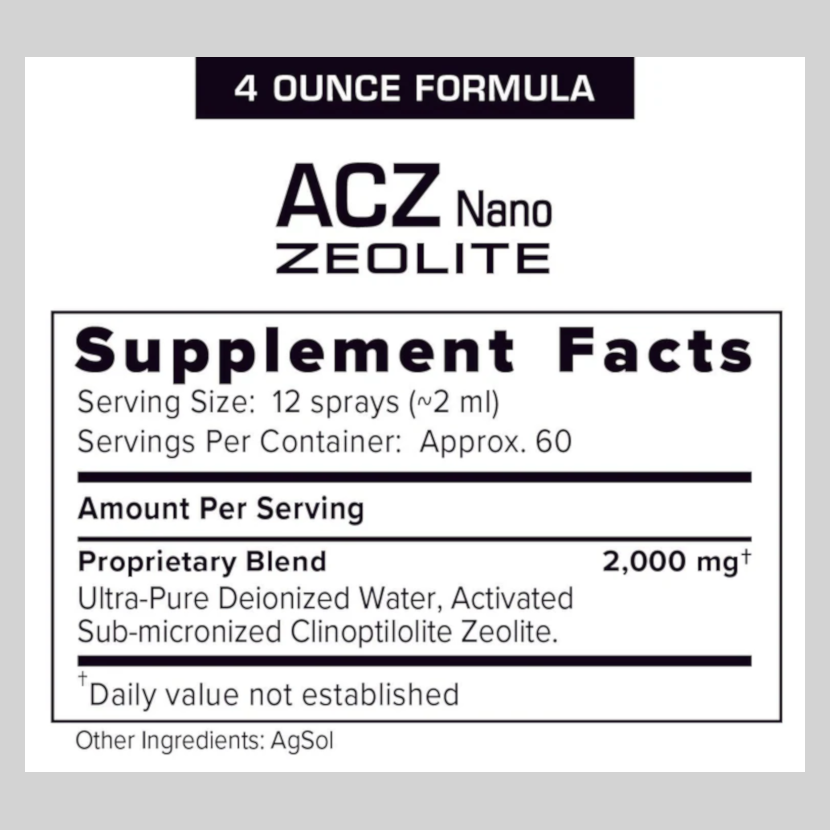 ACZ Nano Zeolite Extra Strength - NeuroFiT Connections